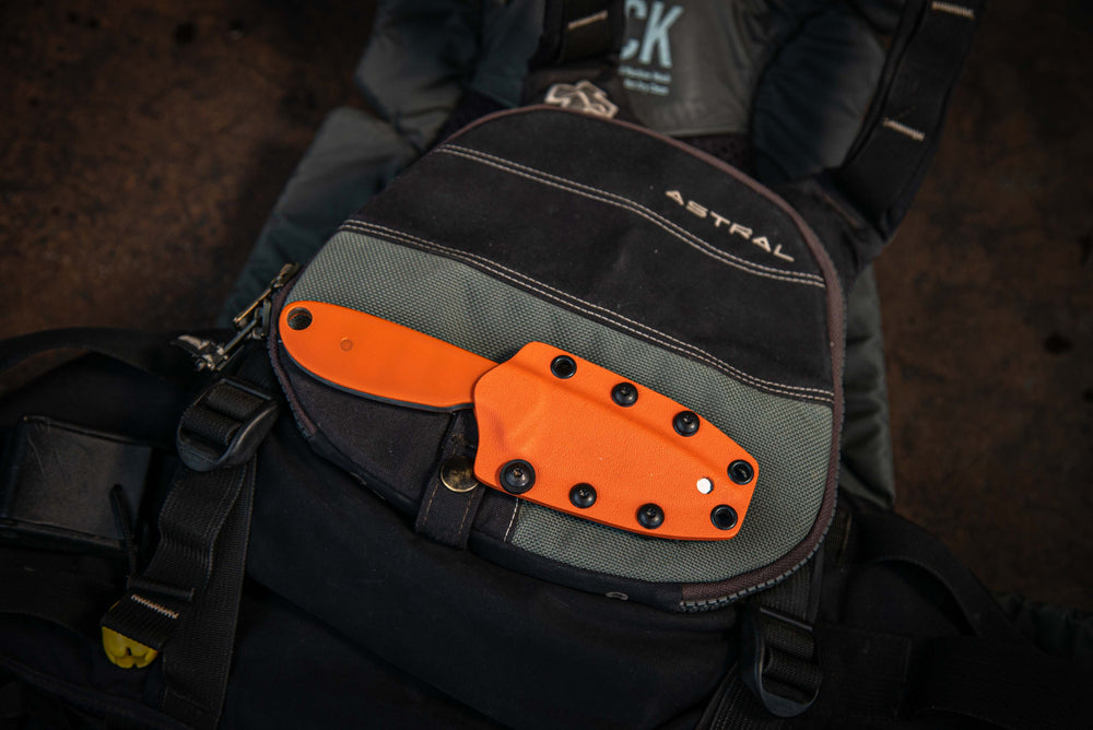 River Knife PFD Lash Tab Clip - For mounting a knife to your PFD